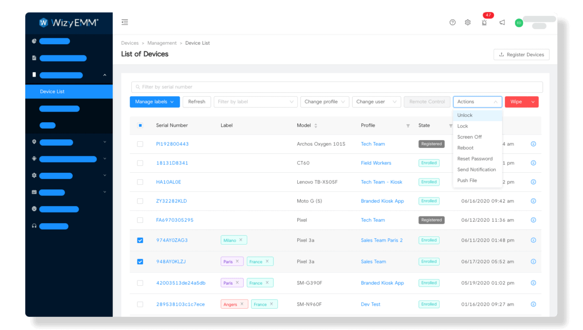 Android MDM - WizyEMM
